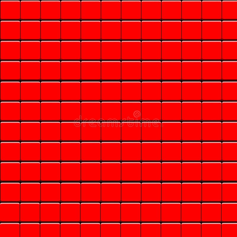 Illustrated Backdrop of a Red-tiled Texture Stock Illustration ...