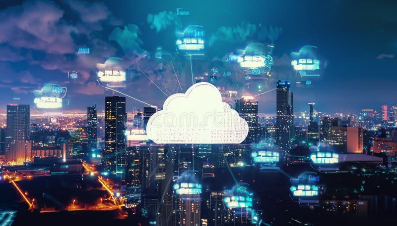 Illustrated Background in Internet Electronic Communication Design and ...