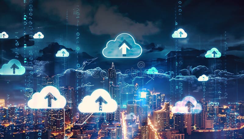 Illustrated Background in Internet Electronic Communication Design and ...