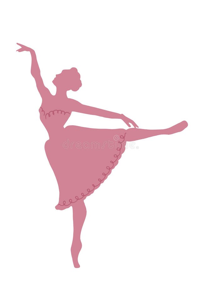 Illustrated Ballet Dancer Design Element Stock Vector - Illustration of ...