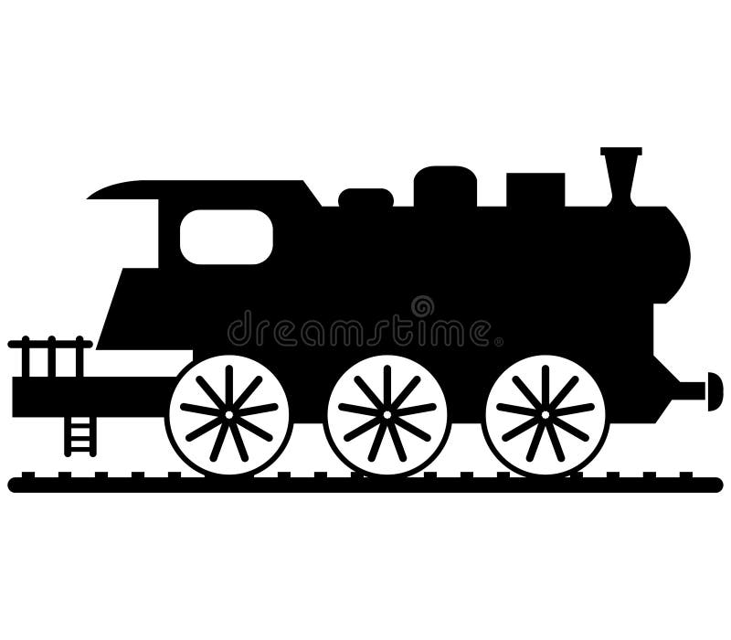 Illustrated black train stock illustration. Illustration of graphic ...