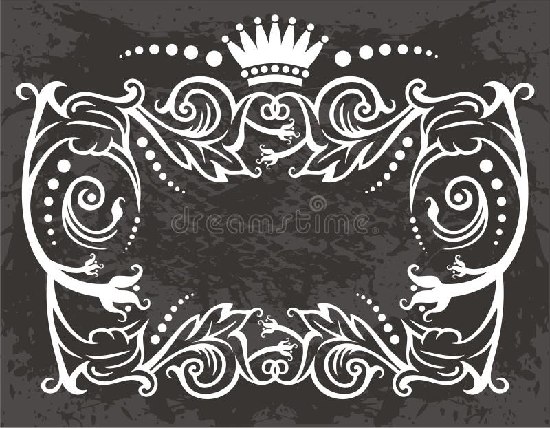 Crown border design stock vector. Illustration of design - 3470988