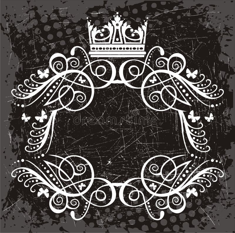 Crown border design stock vector. Illustration of design - 3470988