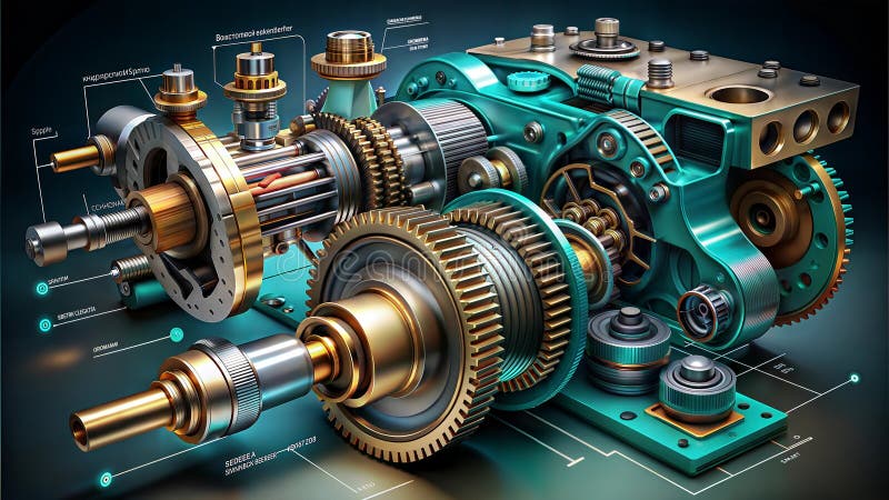 Illustrated Breakdown of an Engine Showing All Components and Their ...