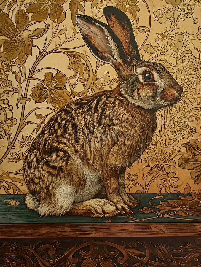 Easter Bunny Sitting Illustration Stock Illustration - Illustration of ...