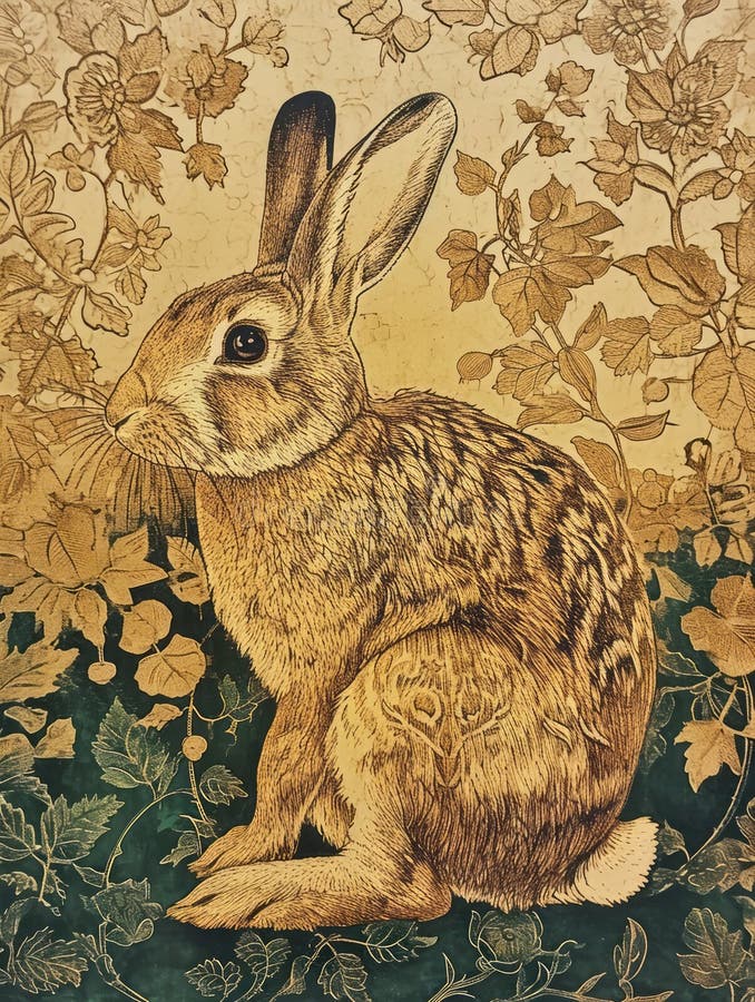 Easter Bunny Sitting Illustration Stock Illustration - Illustration of ...