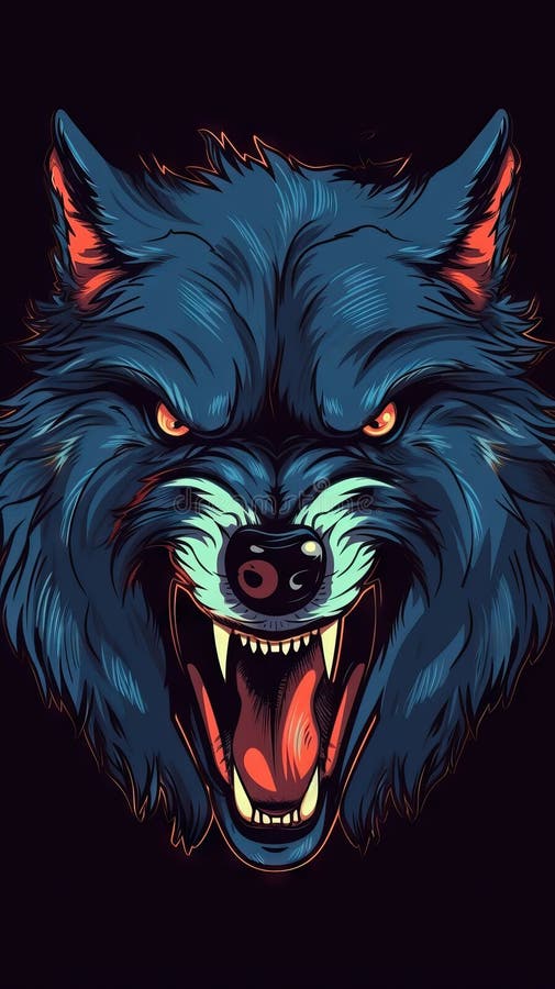 Illustrated Cartoon Characters on Dark Background. Generative AI Stock ...