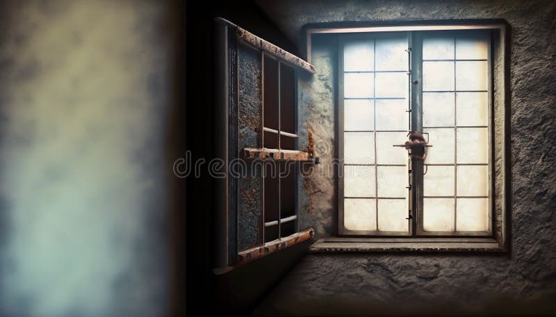 Illustrated cell window stock illustration. Illustration of background ...