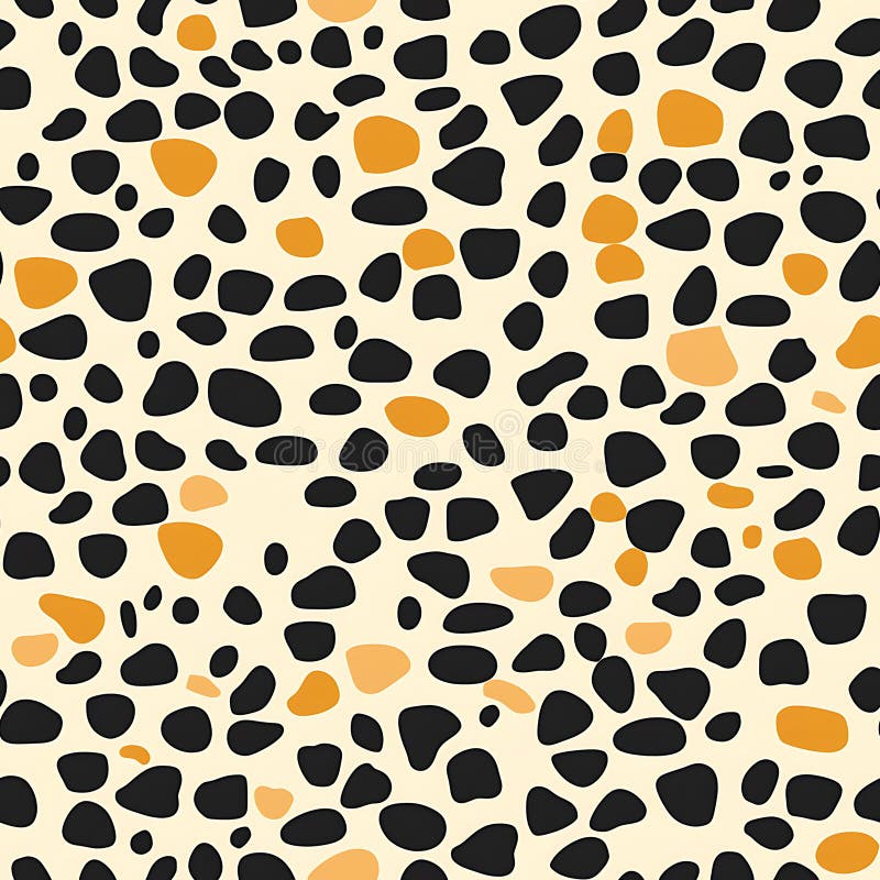 Illustrated Cheetah Print Repeating Pattern Stock Illustration ...