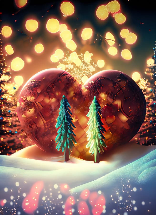 Illustrated Christmas Background Stock Illustration - Illustration of ...