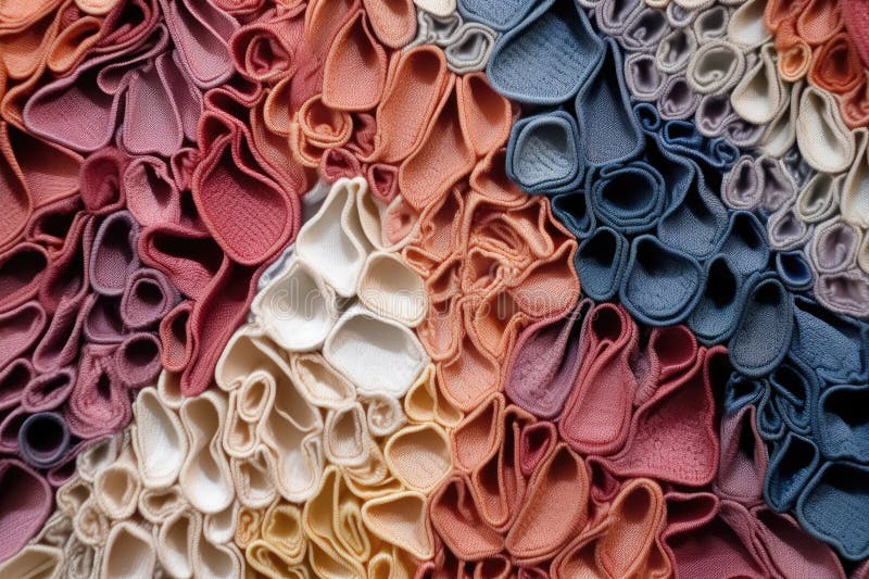 Illustrated Cross-section of Fabrics Under Microscope Stock Image ...