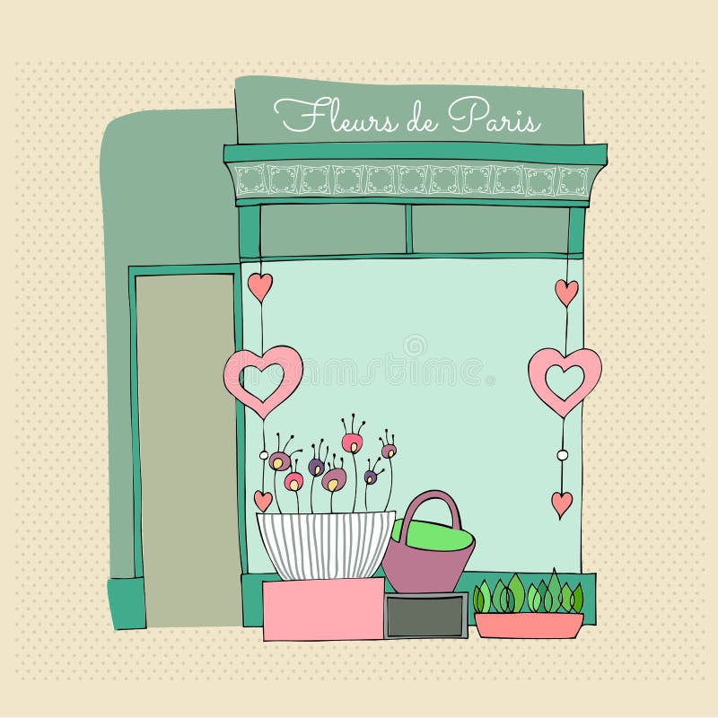Flower shop stock vector. Illustration of color, floral - 38779314