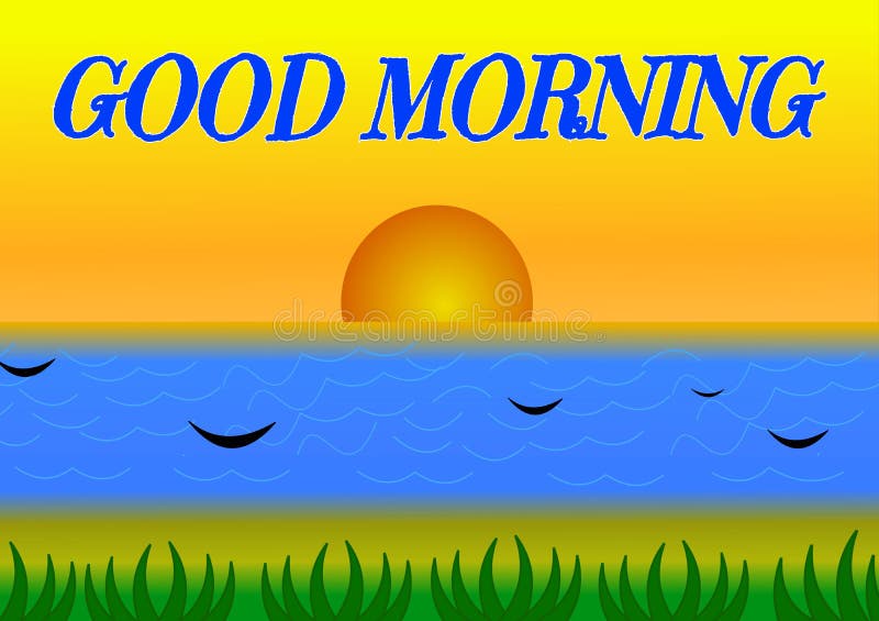 Illustrated Design about Good Morning Stock Illustration - Illustration ...