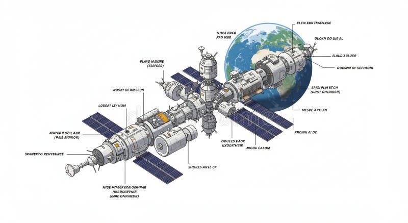 Interconnected Cylindrical Modules Stock Illustrations – 102 ...