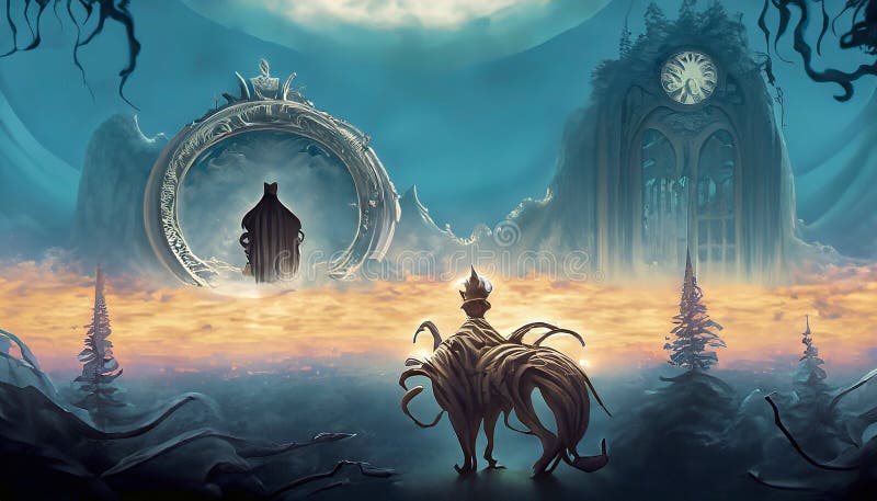 Illustrated Fantasy Background Suitable As a Banner or Book Stock Image ...