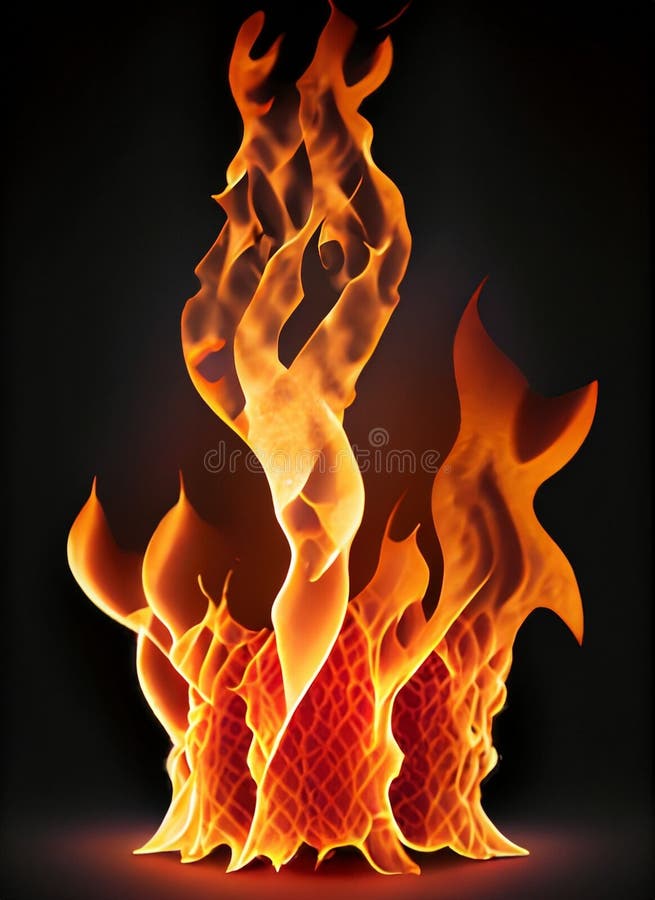 Illustrated Fire Flame Suitable As Background Stock Illustration ...