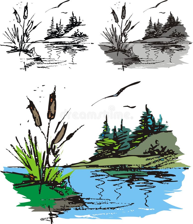 Illustrated Fishpond Stock Illustrations – 9 Illustrated Fishpond Stock ...