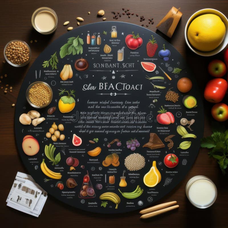 Illustrated Guide To Fruits and Vegetables, a Visual Feast Stock ...