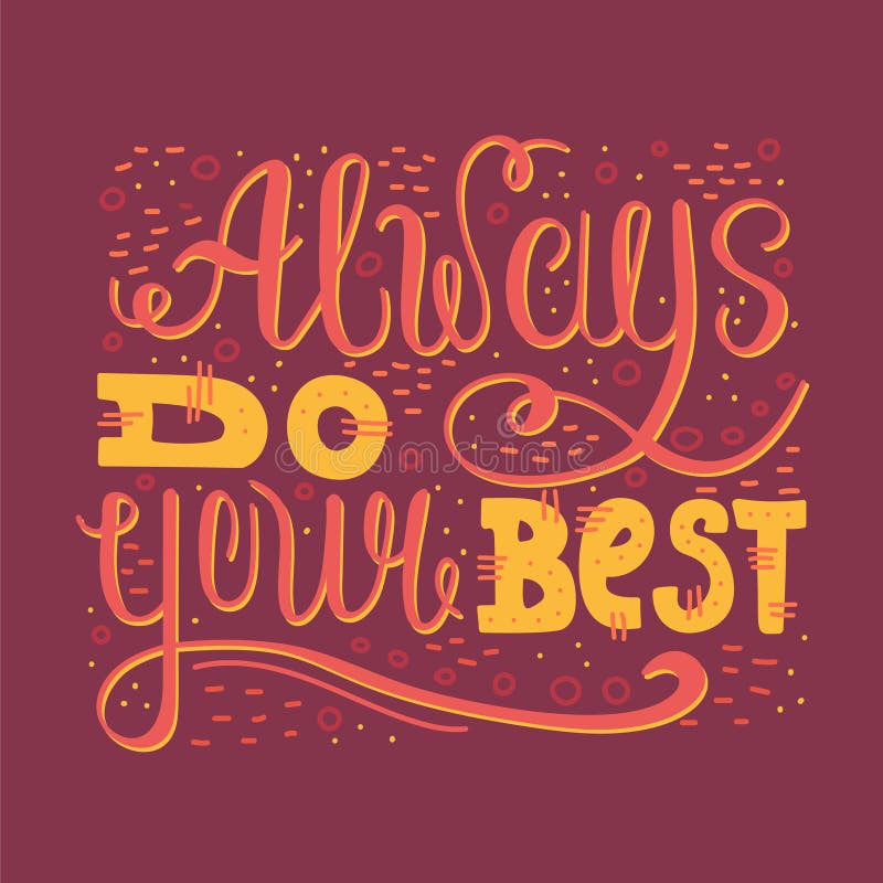 Illustrated Hand-drawn Quote - it is OK Not To Do Everything Stock ...