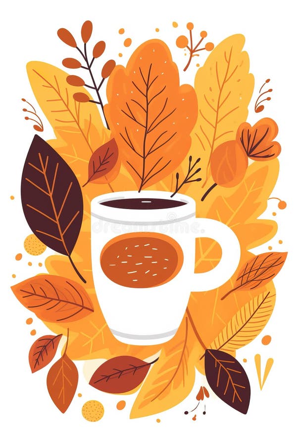 Illustrated Hot Drink Paper Cup Stock Illustration - Illustration of ...