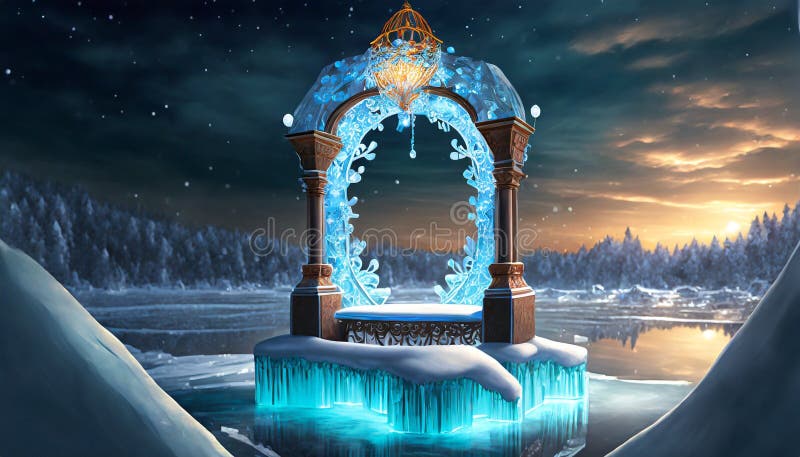 Illustrated ice gate stock illustration. Illustration of illustrated ...