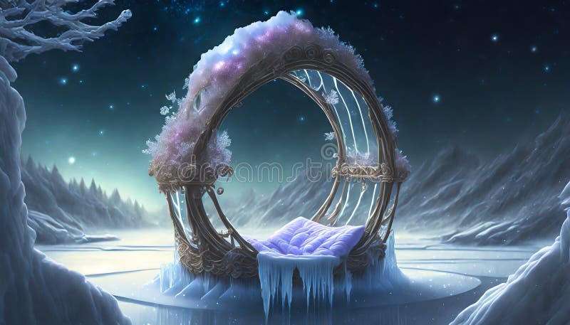 Illustrated ice gate stock illustration. Illustration of background ...