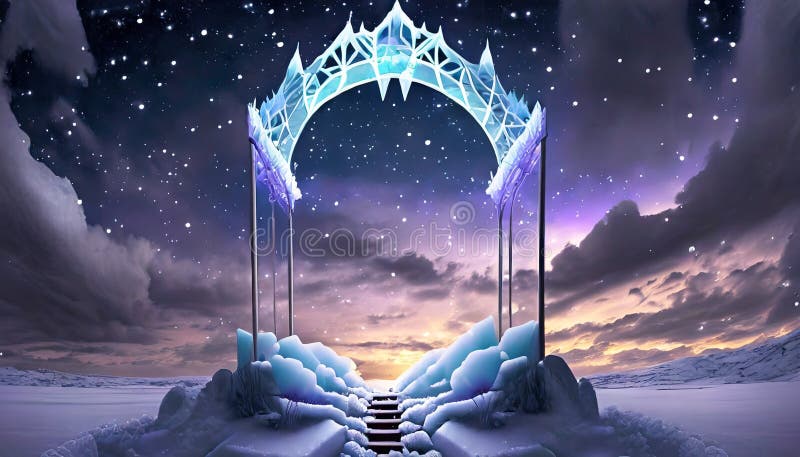 Illustrated ice gate stock illustration. Illustration of suitable ...