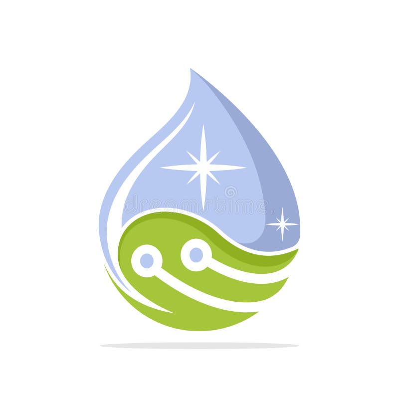 Illustrated Icons with the Green Technology Concept of Clean Water ...