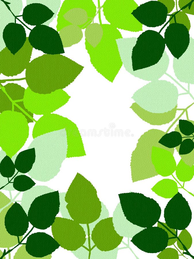 Green Spring Leaves Texture Seamless Pattern Stock Vector ...