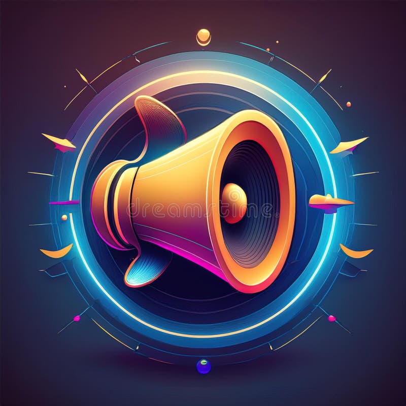 Illustrated megaphone stock illustration. Illustration of megaphone ...