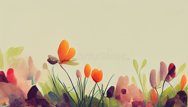 Minimal Spring Background #2 Stock Illustration - Illustration of ...