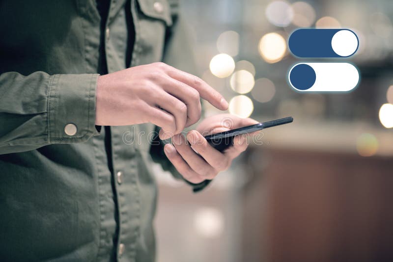 Illustrated mobile switch stock image. Image of mobile - 260096467