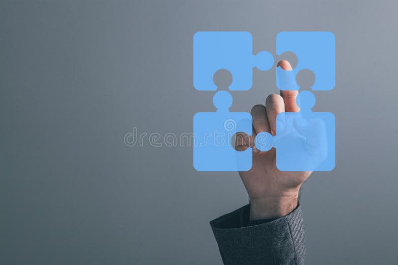 Illustrated Multi-piece Puzzle Stock Photo - Image of puzzle ...