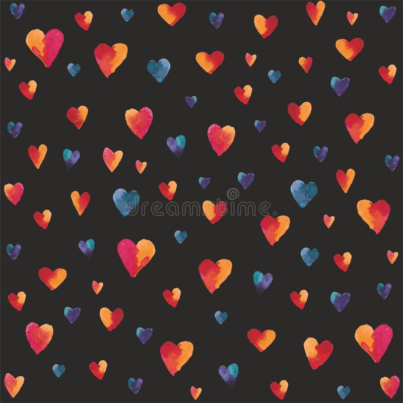 Multicolor Hearts stock vector. Illustration of perfect - 28727264