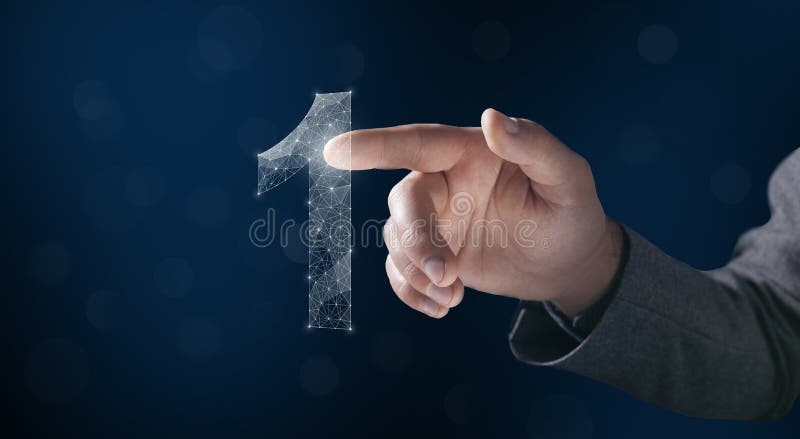 Illustrated Numeral 1 from the Web Stock Photo - Image of screen ...