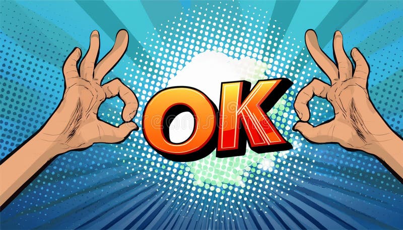 Illustrated OK symbol stock illustration. Illustration of symbol ...