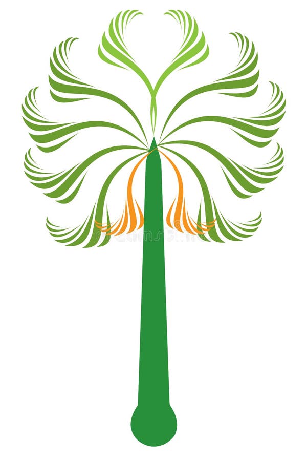 Illustrated Palm Tree stock vector. Illustration of exotic - 9072792