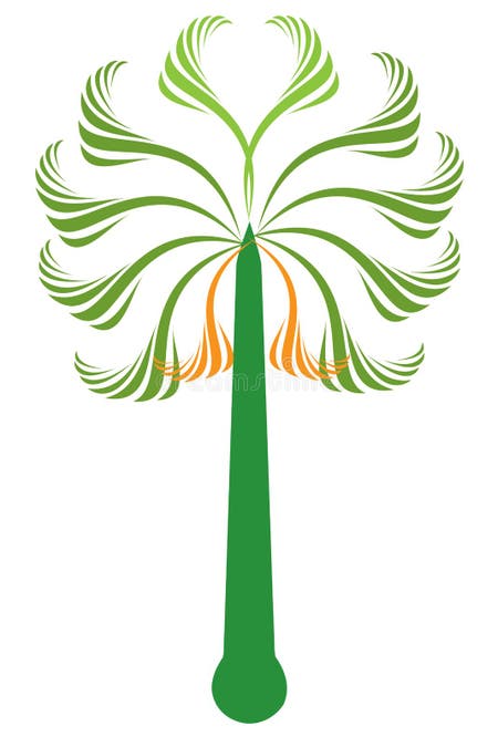 Illustrated Palm Tree stock vector. Illustration of exotic - 9072792