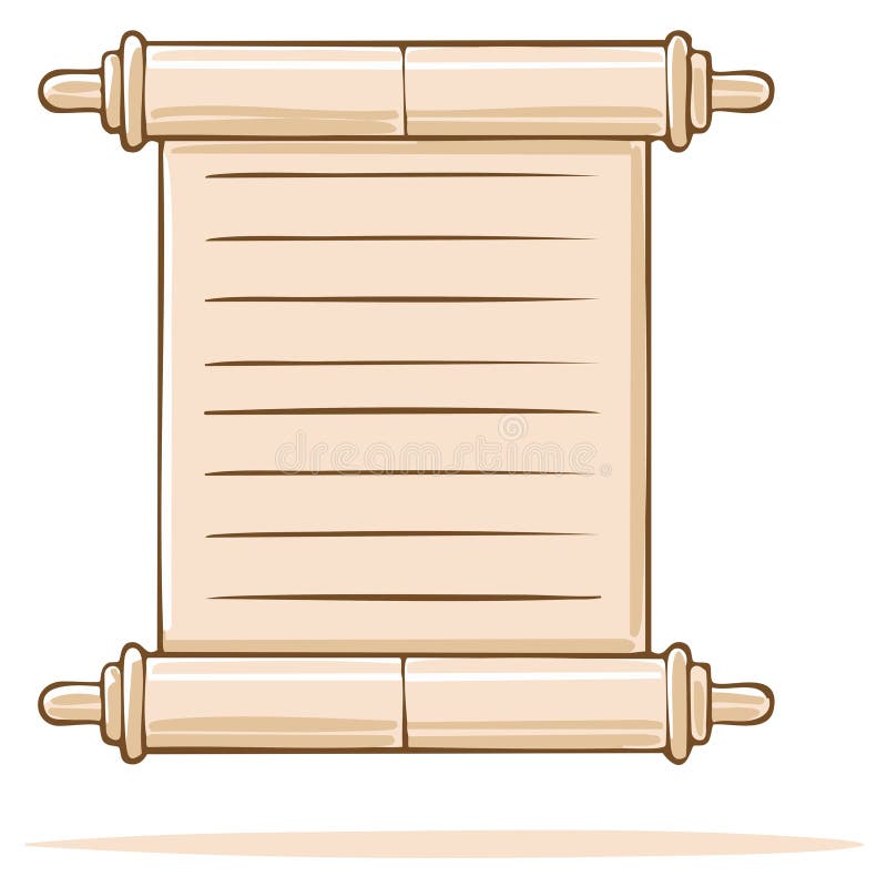 Illustrated Papyrus Scroll, Antique Manuscript for Messages and ...