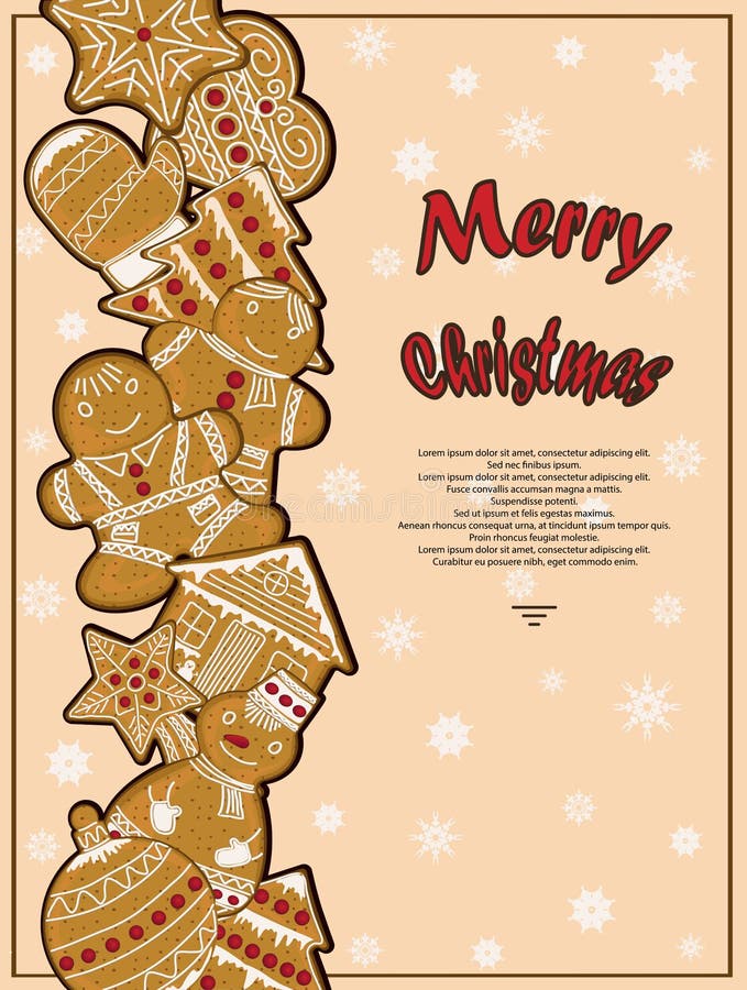 Illustrated Poster on the Christmas Theme Stock Illustration ...