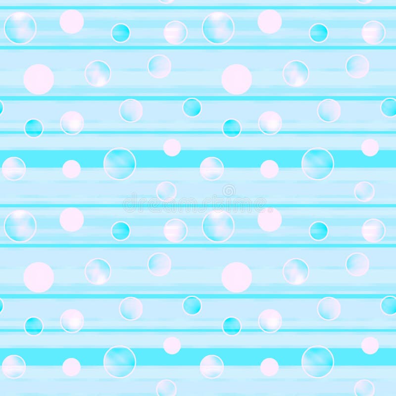 Seamless Blue Background with Stripes and Circles Stock Illustration ...