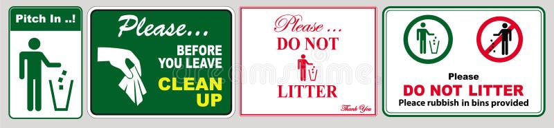 Clean sticker notices stock illustration. Illustration of garbage ...