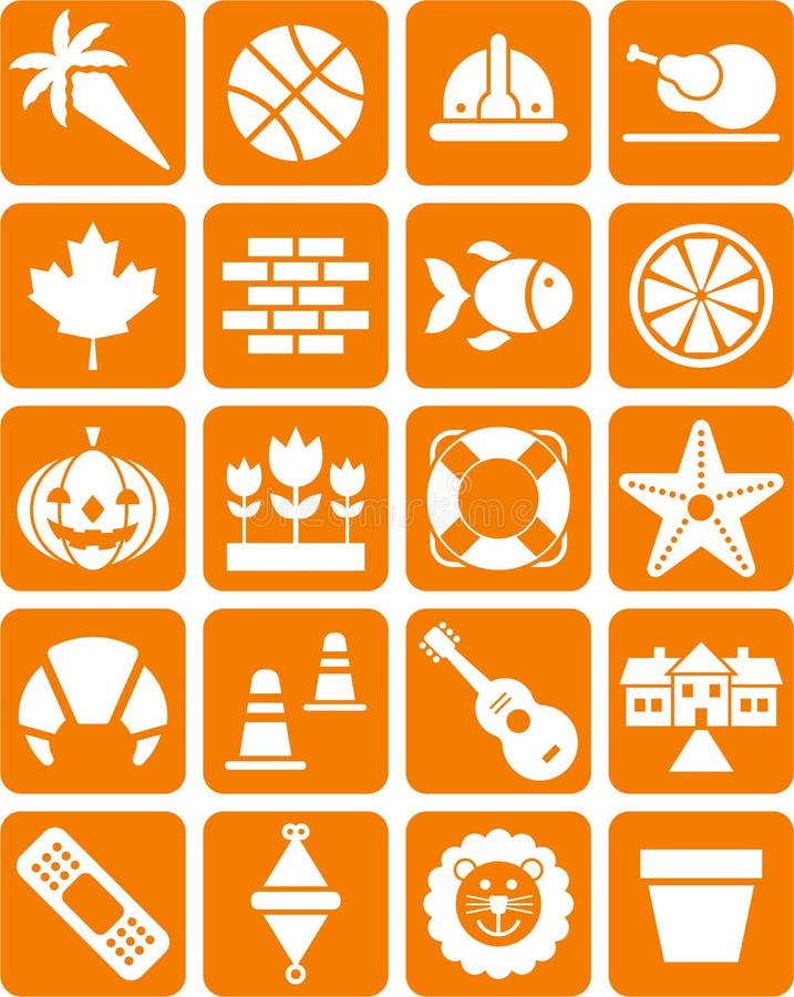 Set of icons stock vector. Illustration of buttons, illustrated - 29817022