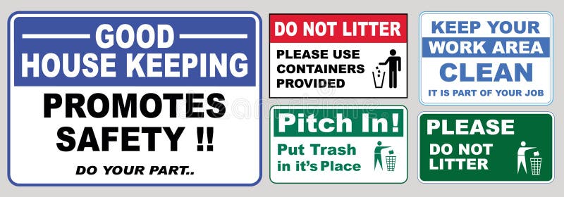 Cleaning illustrated signs stock illustration. Illustration of blue ...