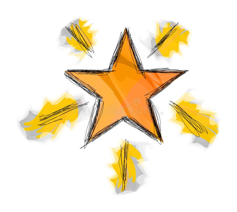 Illustrated star stock illustration. Illustration of stars - 644316