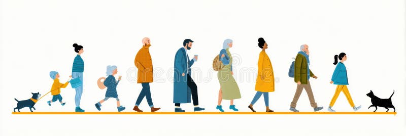 Illustrated Timeline Showing Prevention Steps for Different Age Groups ...