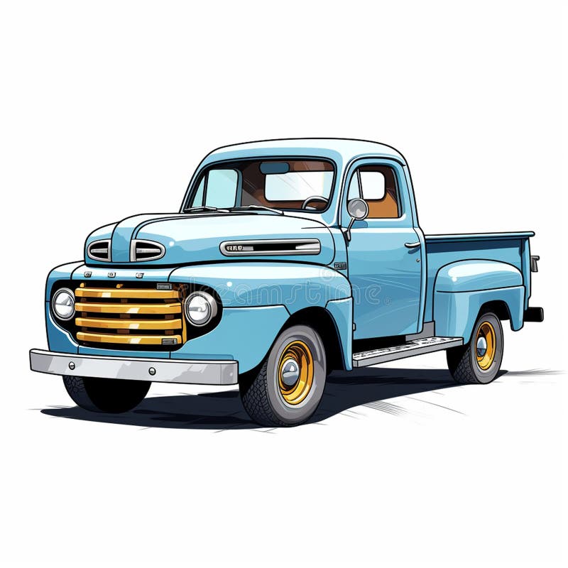 Illustrated Truck Artistic Vision Stock Illustration - Illustration of ...