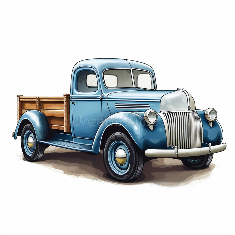 Illustrated Truck Creative Rendition Stock Image - Image of crossover ...