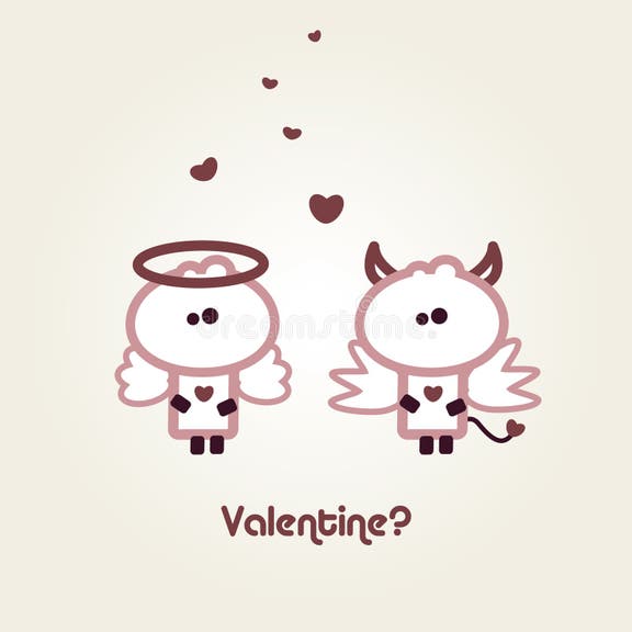 Illustrated Valentines Card Stock Vector - Illustration of holiday ...