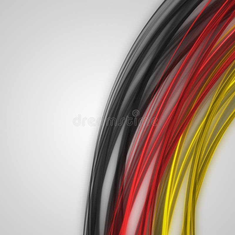 Illustrated Wave with German Colors Stock Illustration - Illustration ...